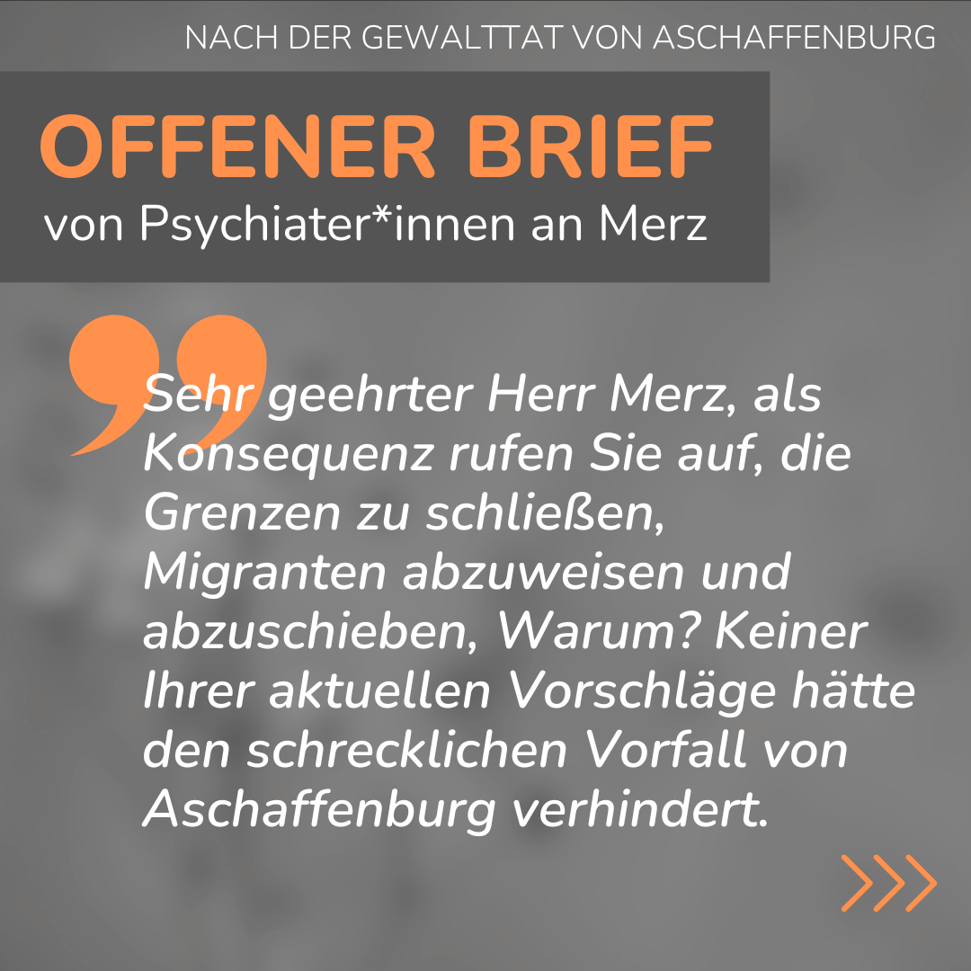 Offener Brief von 30 Psychiater*innen an F. Merz